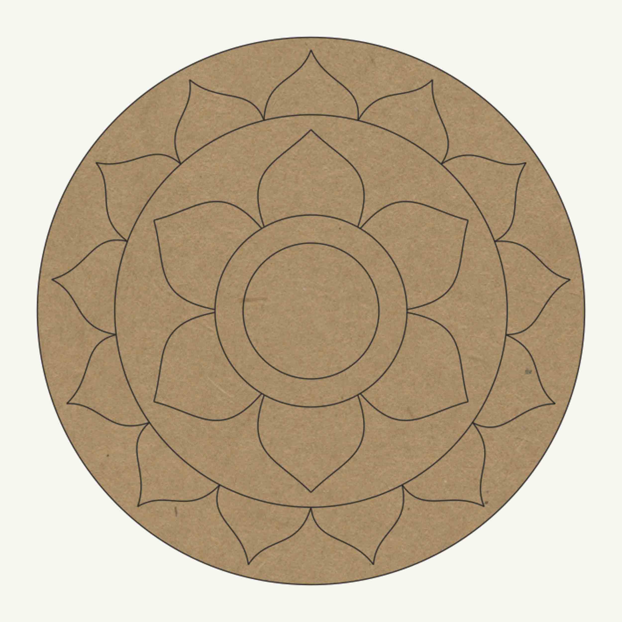 Lippan Art in Round MDF Base Design 11 | The Point Blank