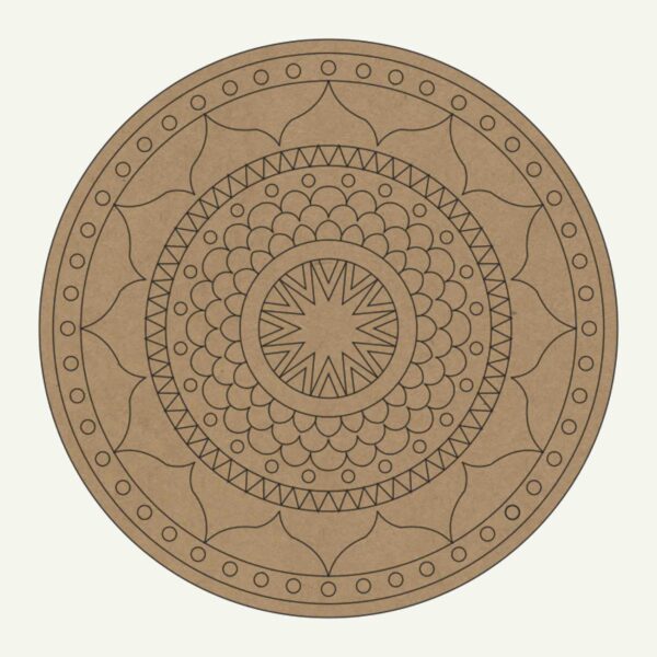 Lippan Art in Round MDF Base Design 16 | The Point Blank