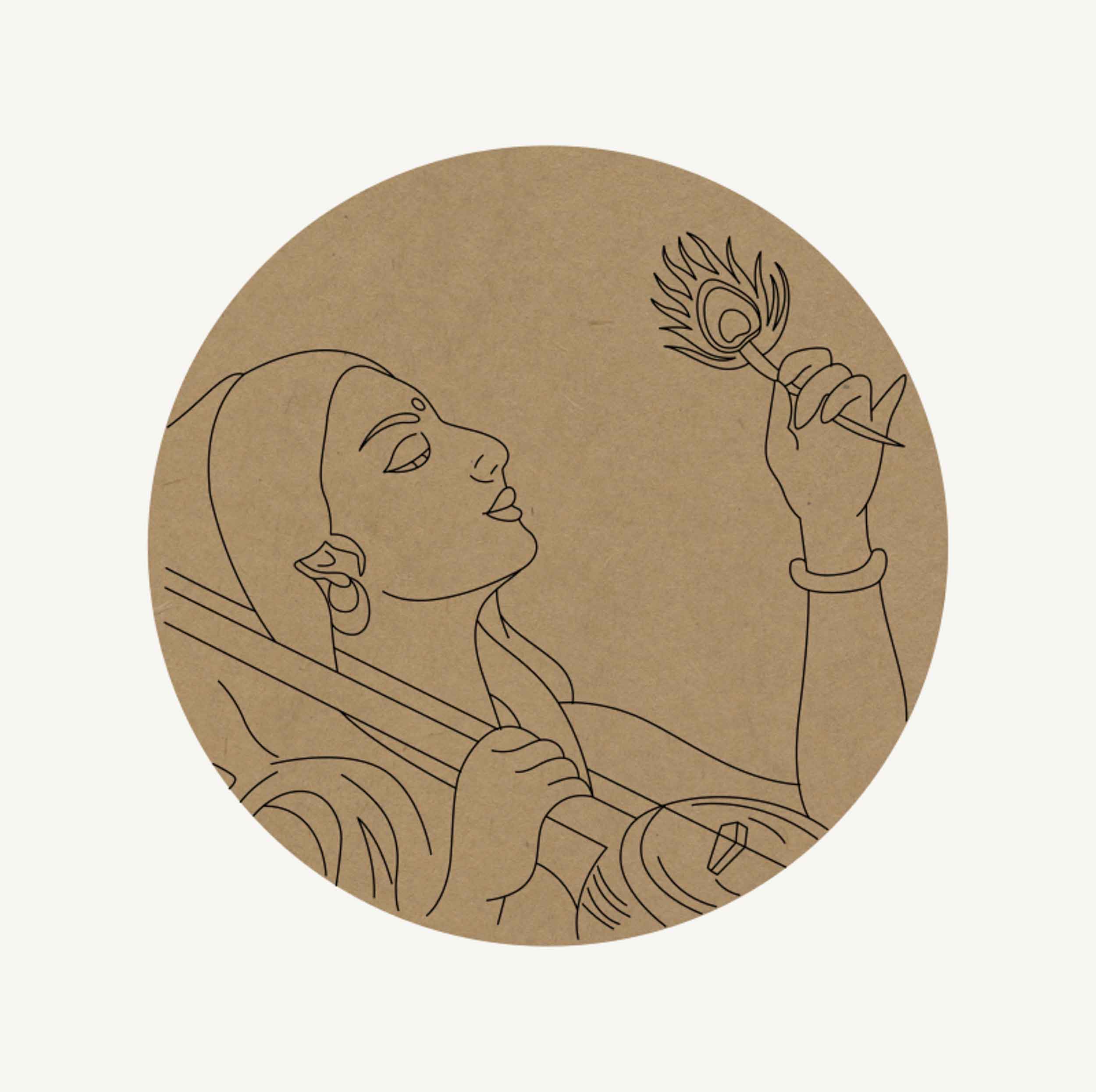 Premarked MDF Meera Design Round MDF Base | The Point Blank