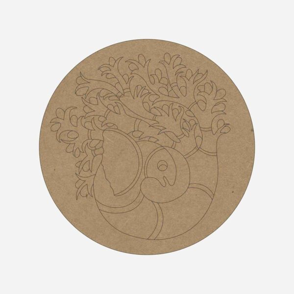 Premarked MDF Fish Design Round MDF Base | The Point Blank