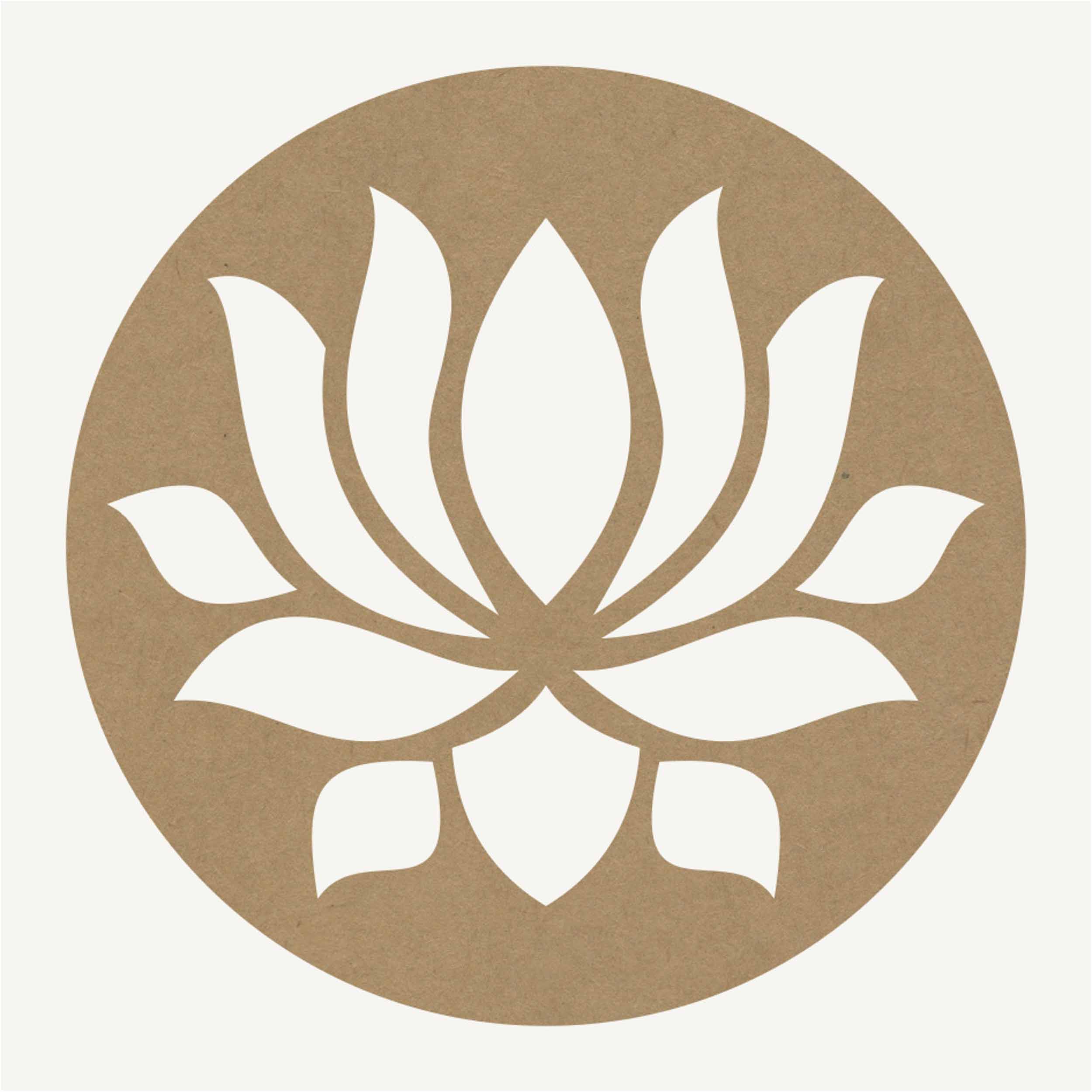 Lotus Design Cut Out in MDF | The Point Blank