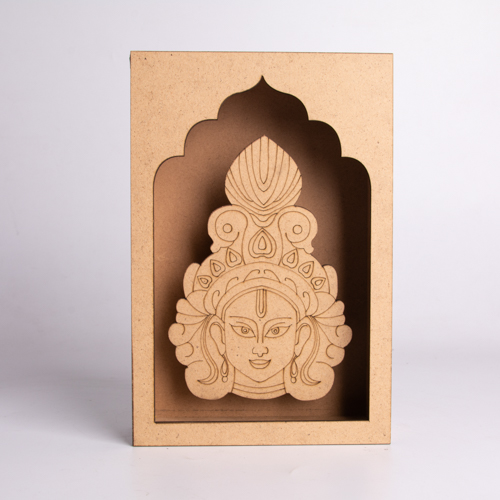 Box MDF Jharokha with Premarked MDF Maa-Durga Cut Out | The Point Blank