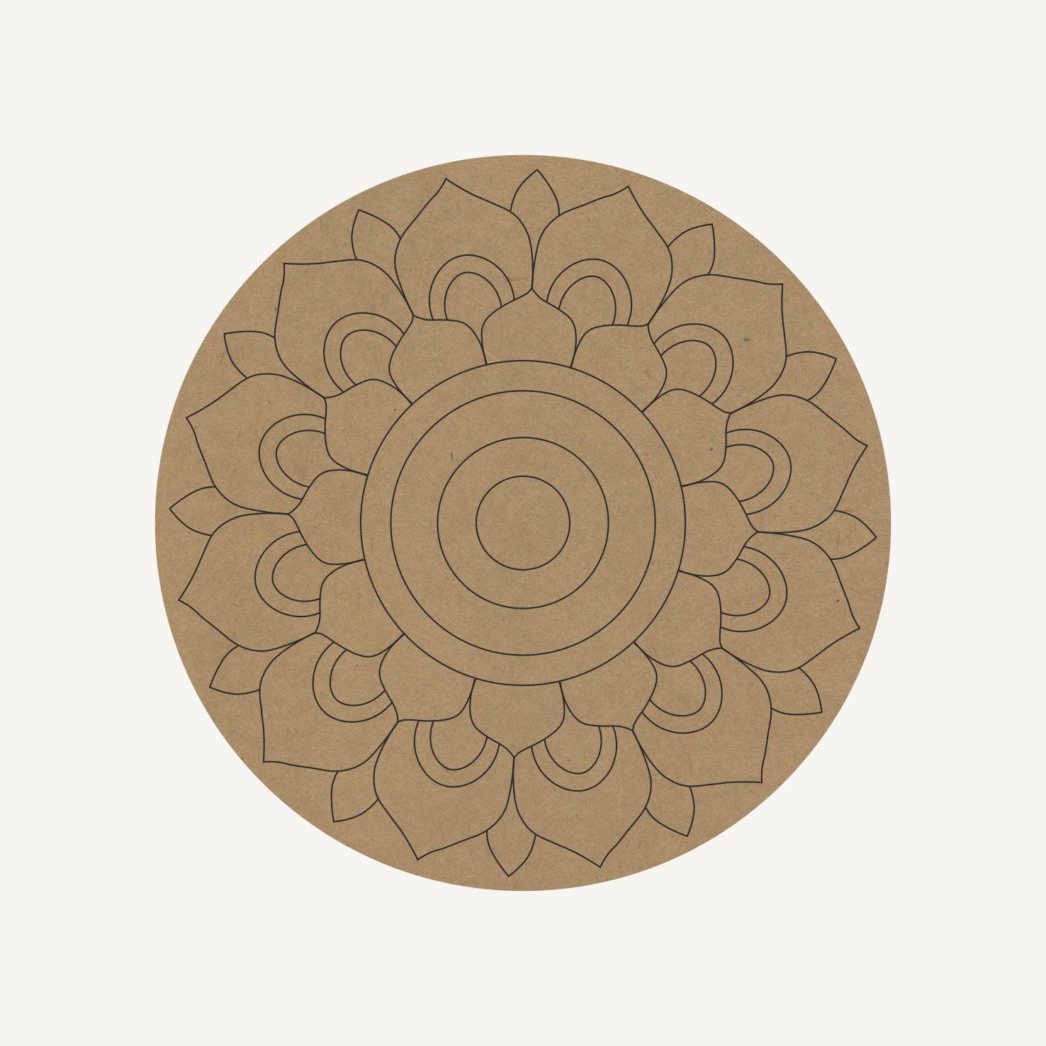 Lippan Art in Round MDF Base Design 37 | The Point Blank